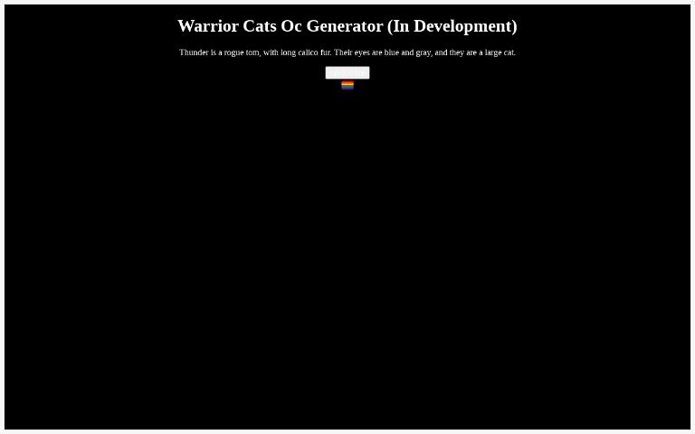 Warrior Cats Oc Generator (In Development)