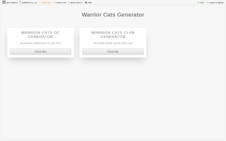Warrior Cats Generator