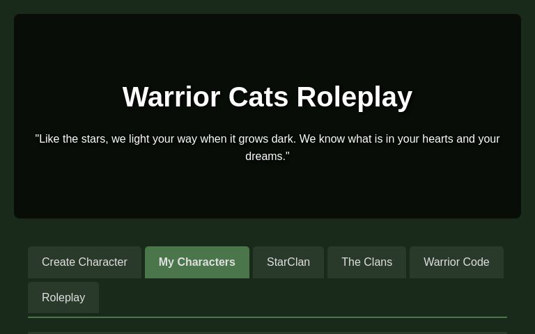 Warrior Cats Roleplay