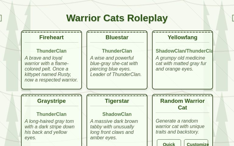 Warrior Cats Roleplay