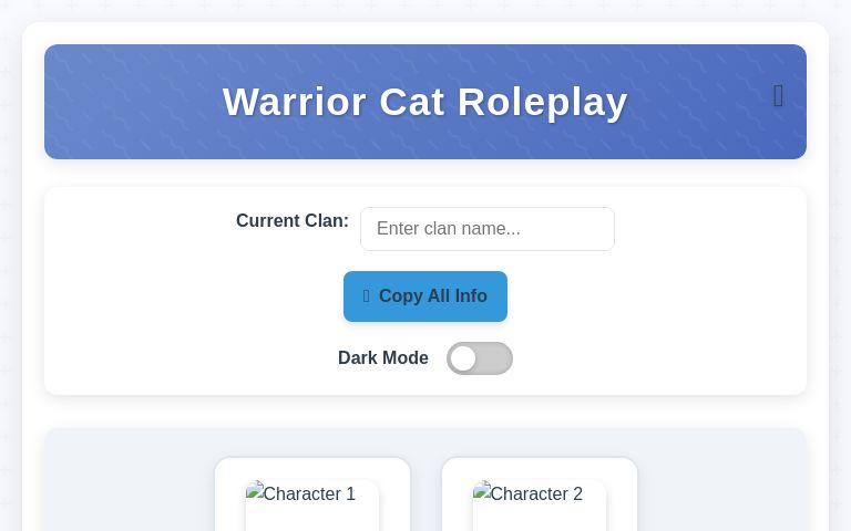 Warrior Cat Roleplay