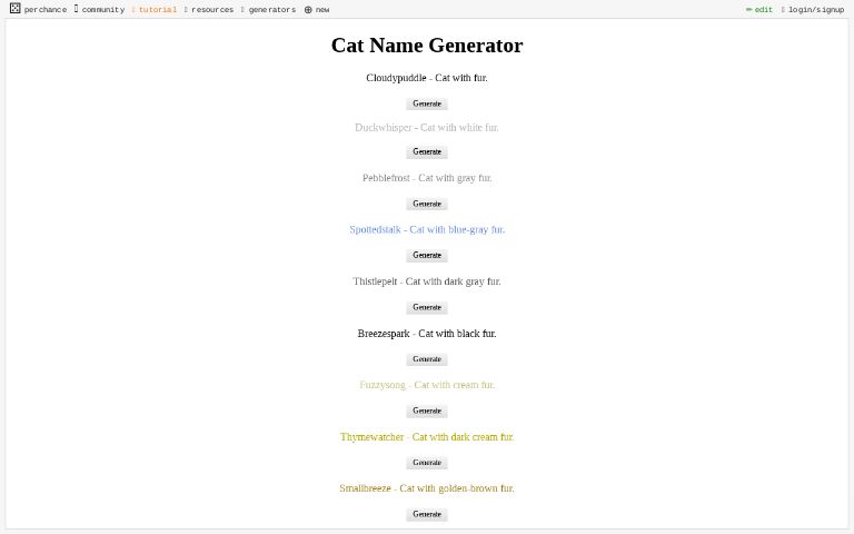 Cat Name Generator