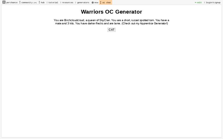 Warriors OC Generator