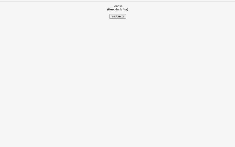 Warriors Conlang Name Generator