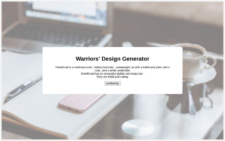 Warriors' Design Generator