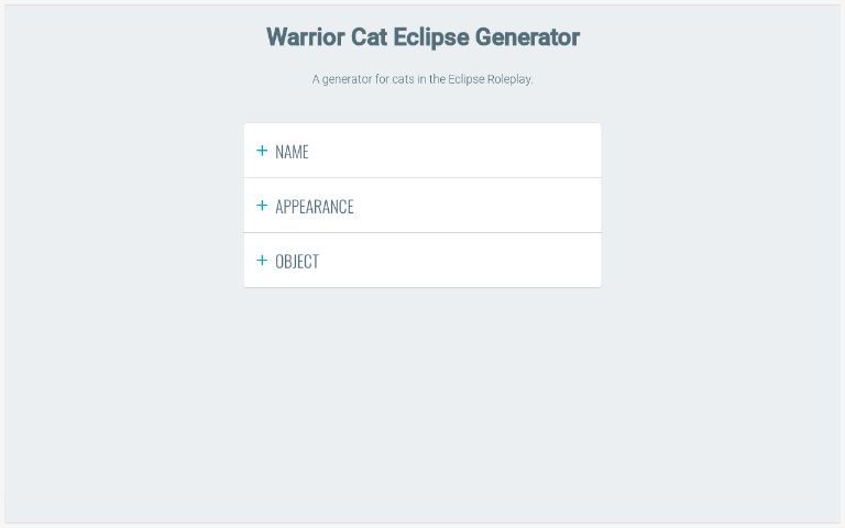 Warrior Cat Eclipse Generator
