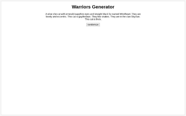 Warriors Generator