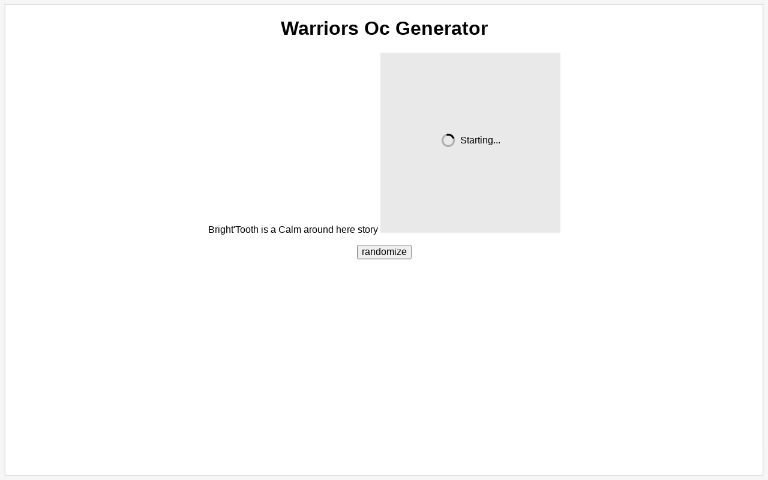 Warriors Oc Generator
