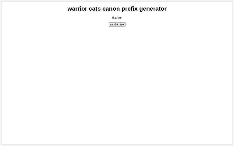 warrior cats canon prefix generator