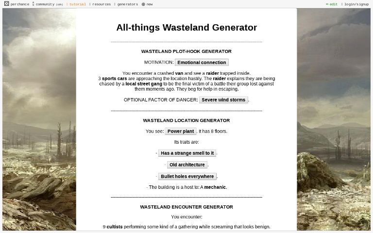 All-things Wasteland Generator