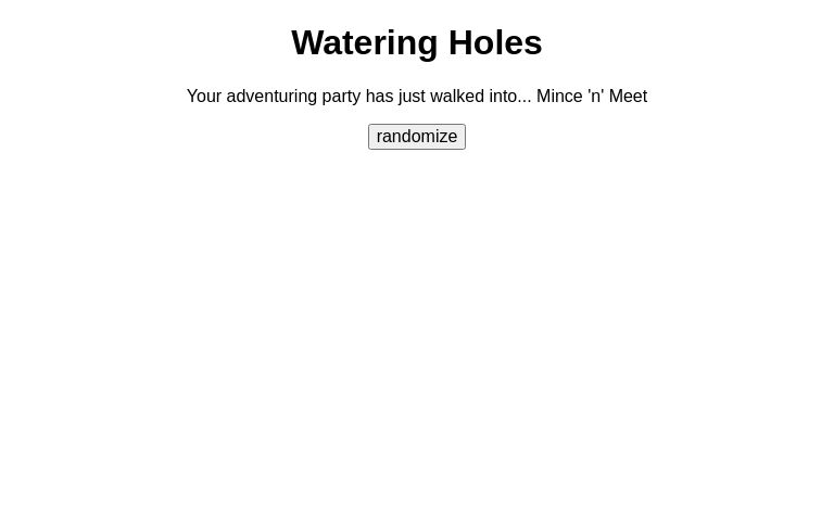 Watering Holes ― Perchance Generator