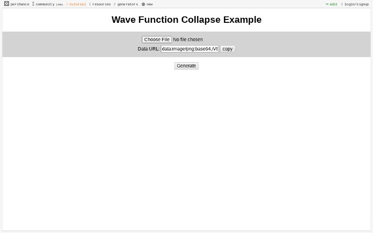 Wave Function Collapse Example ― Perchance Generator