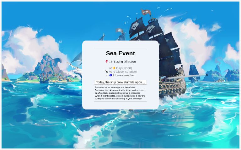 Sea Event ― Perchance Generator