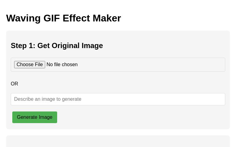 Waving GIF Effect Maker ― Perchance Generator