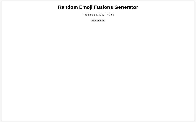 Random Emoji Fusions Generator