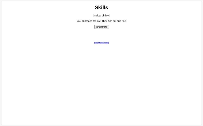 Skills ― Perchance Generator