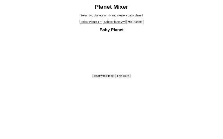 Planet Mixer ― Perchance Generator