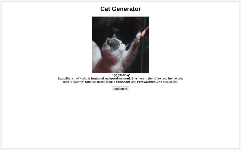 Cat Generator