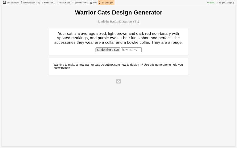 Warrior Cats Design Generator