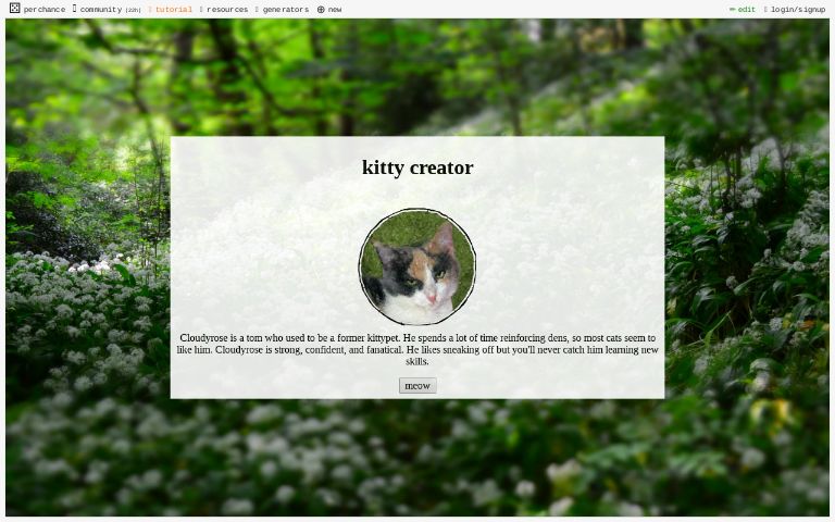 kitty creator ― Perchance Generator
