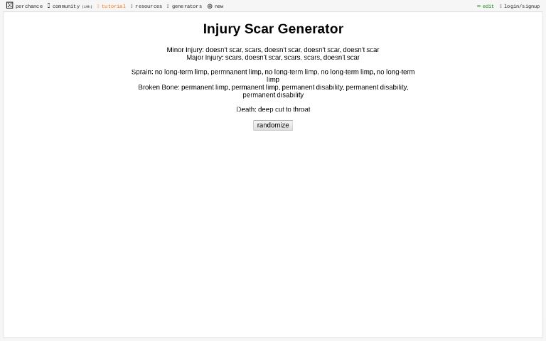 Injury Scar Generator