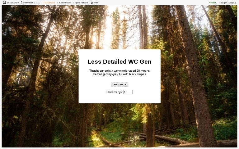 Less Detailed WC Gen