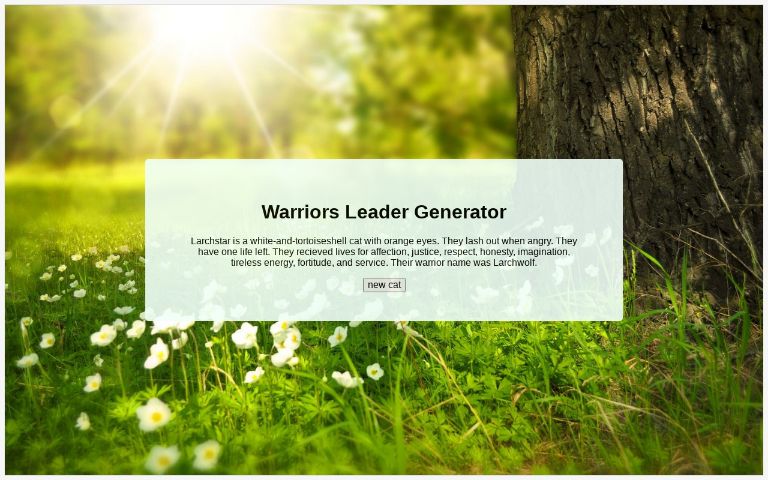 Warriors Leader Generator