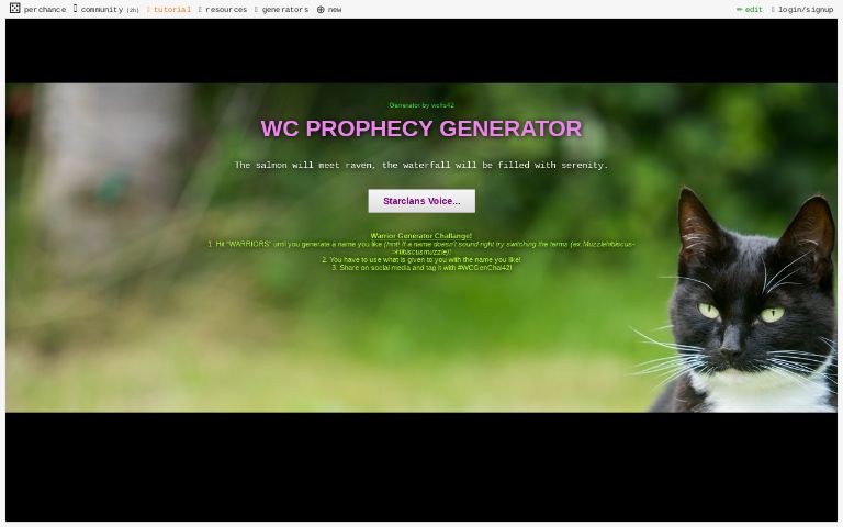 WC PROPHECY GENERATOR