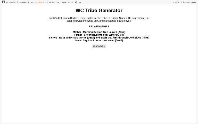 WC Tribe Generator