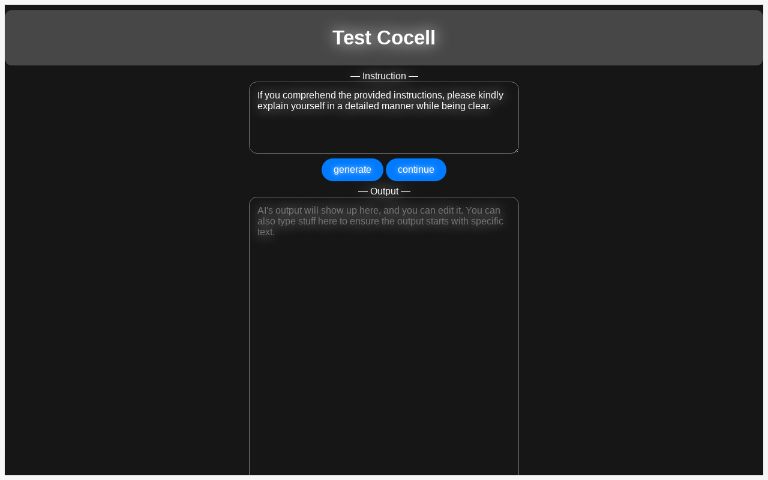 Test Cocell ― Perchance Generator