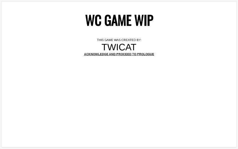 WC GAME WIP ― Perchance Generator