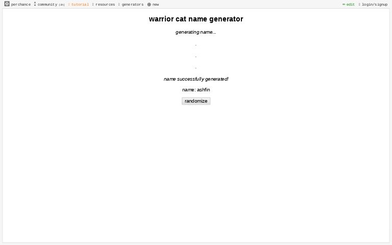 warrior cat name generator