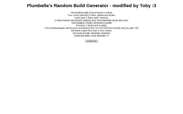 Plumbella's Random Build Generator - modified by Toby :3