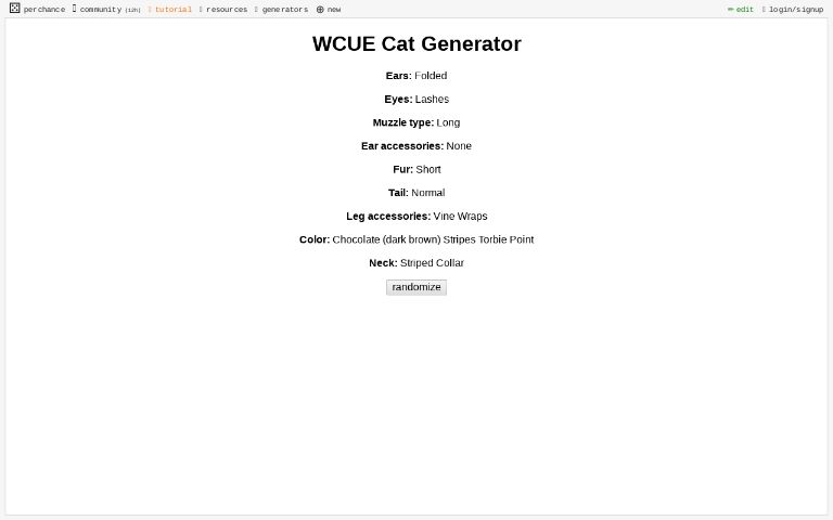 WCUE Cat Generator