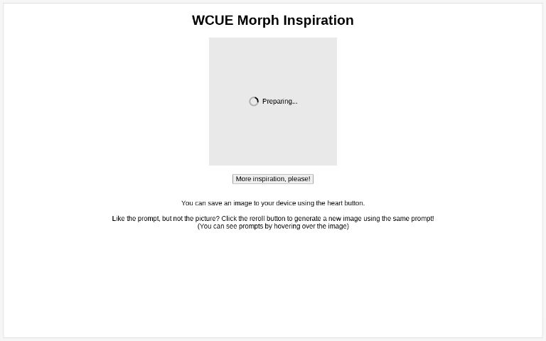 WCUE Morph Inspiration ― Perchance Generator