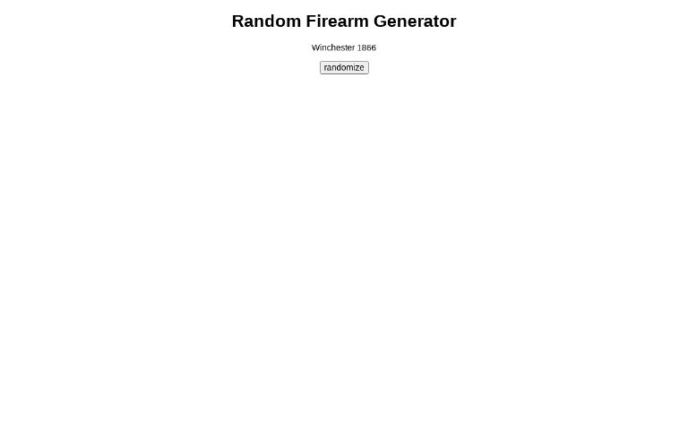 Random Firearm Generator