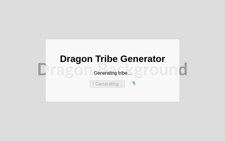 Dragon Tribe Generator