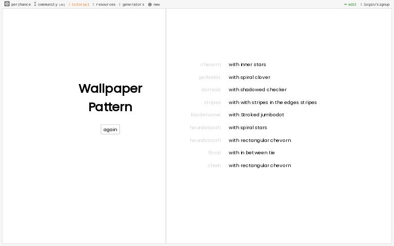Wallpaper Pattern ― Perchance Generator