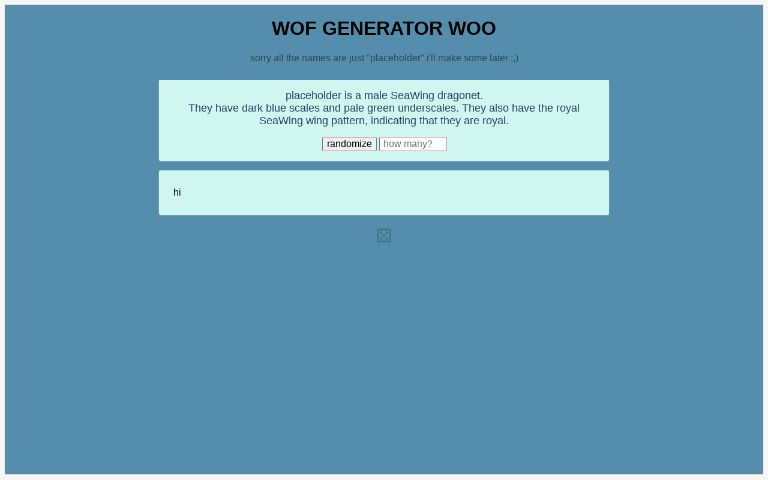 WOF GENERATOR WOO