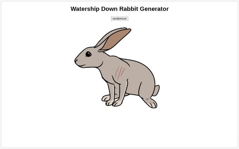 Watership Down Rabbit Generator