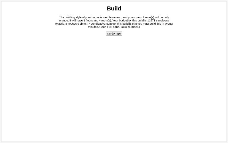 Build ― Perchance Generator