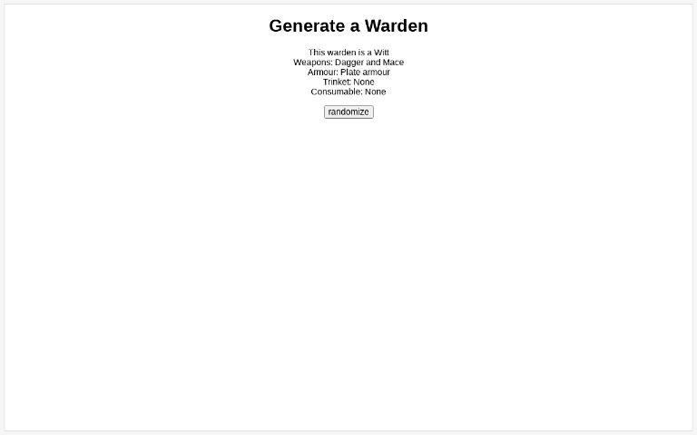 Generate a Warden