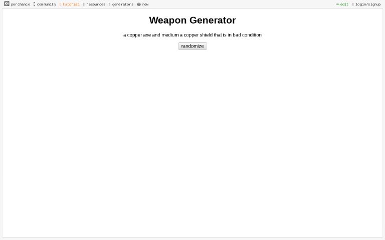 Weapon Generator
