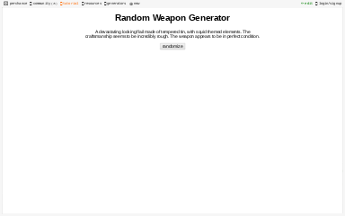 Random Weapon Generator