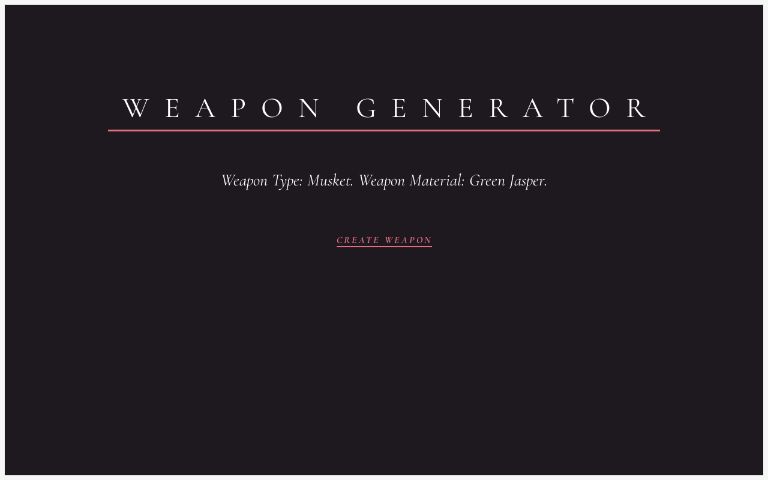 Weapon Generator