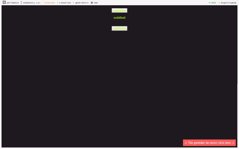 Weapon Selector ― Perchance Generator