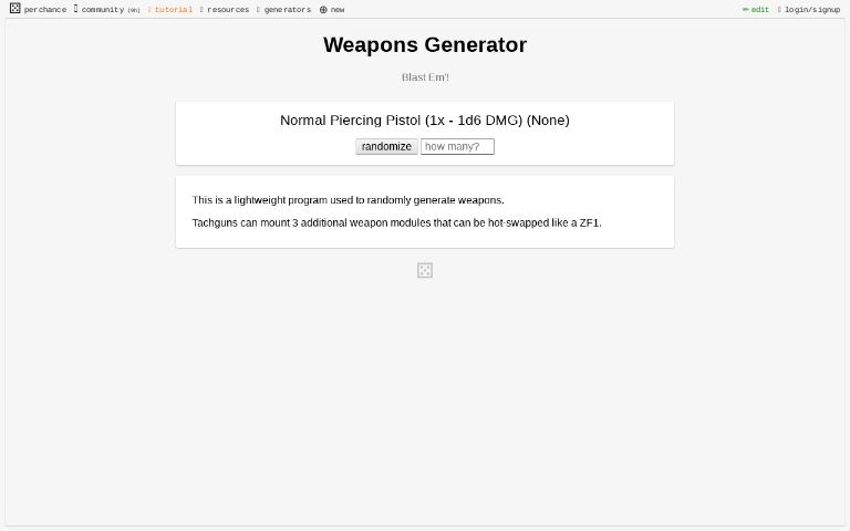 Weapons Generator
