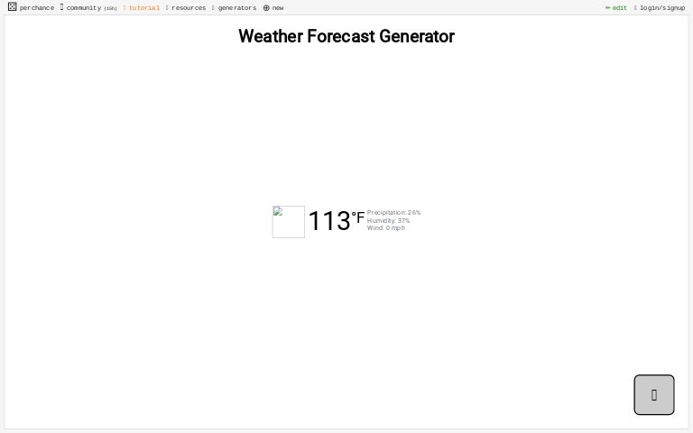 Weather Forecast Generator