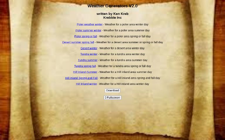 Weather Generators V2.0