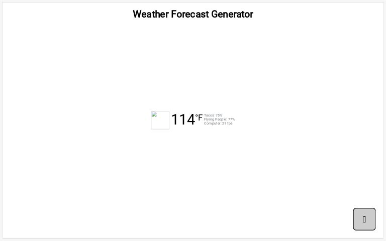 Weather Forecast Generator